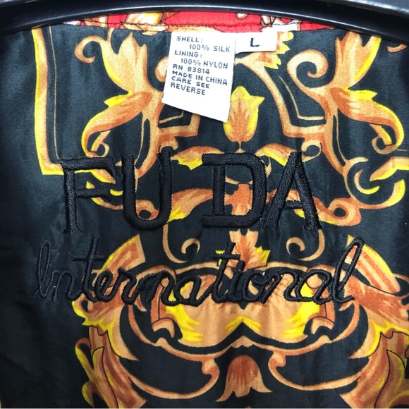 Fuda International | Jackets & Coats | Fuda International Silk Bomber ...